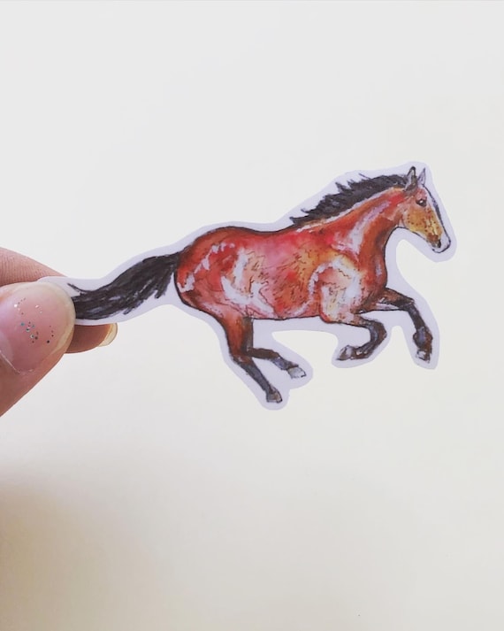 Vinyl Running Quarter Horse Sticker-handmadeequestrian - Etsy