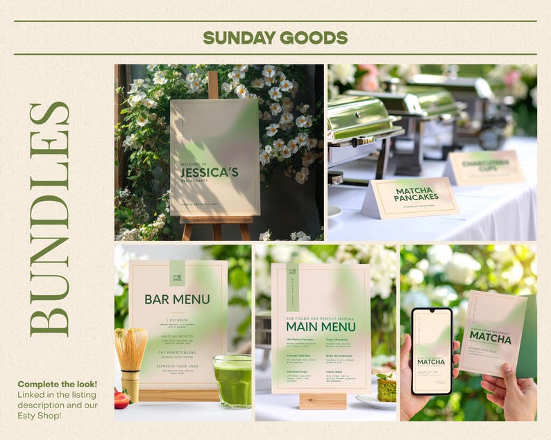Matcha Bridal Shower Invitation Template: Green Tea Party Printable ...