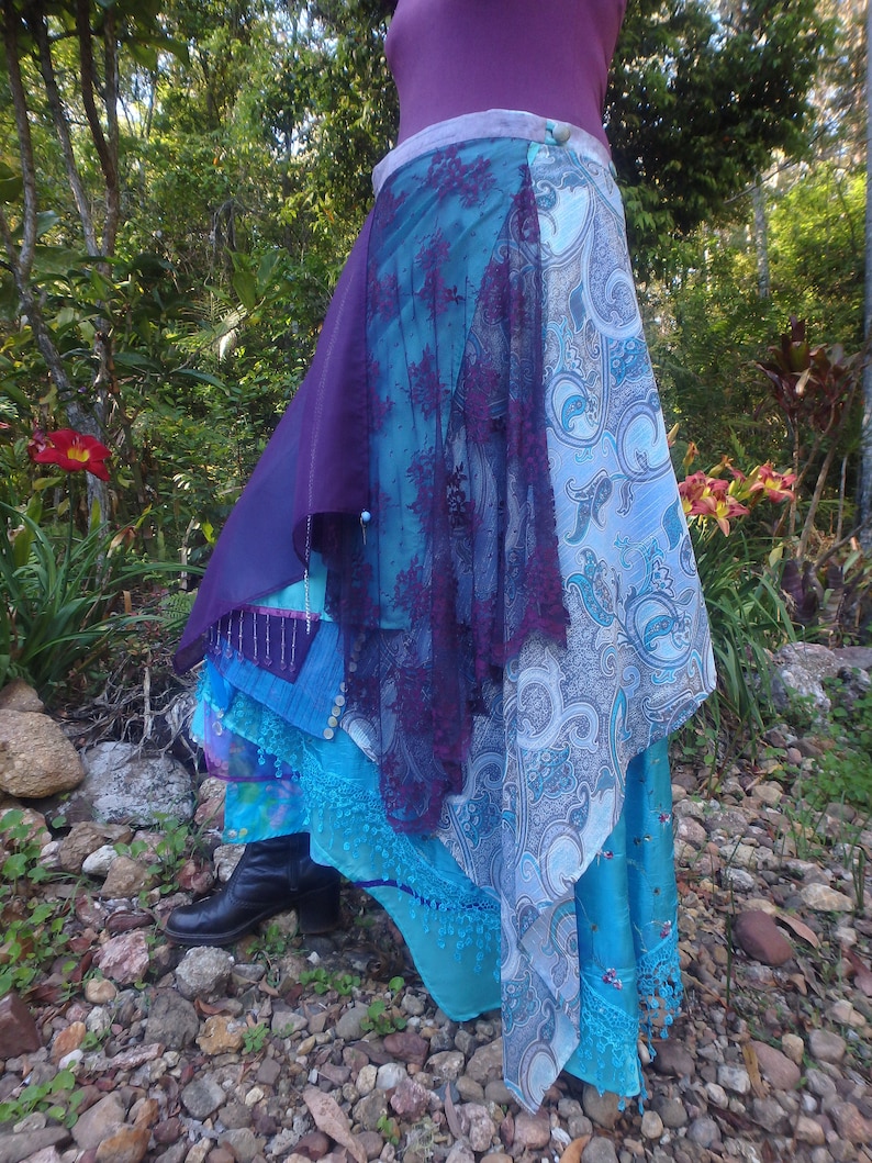 One-of, Multi-coloured Wrap Skirt and Cape Ensemble. - Etsy