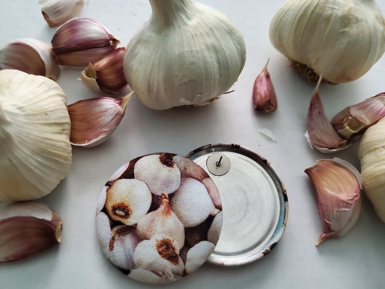 Garlic Earrings, Garlic Fabric Earrings, Garlic Button Earrings, Women ...