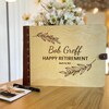 Happy Retirement Guest Book Wooden Retirement Party Keepsake Memory ...