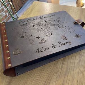 Extra Large Adventure Photo Album, World Map Adventure Book for 500 ...