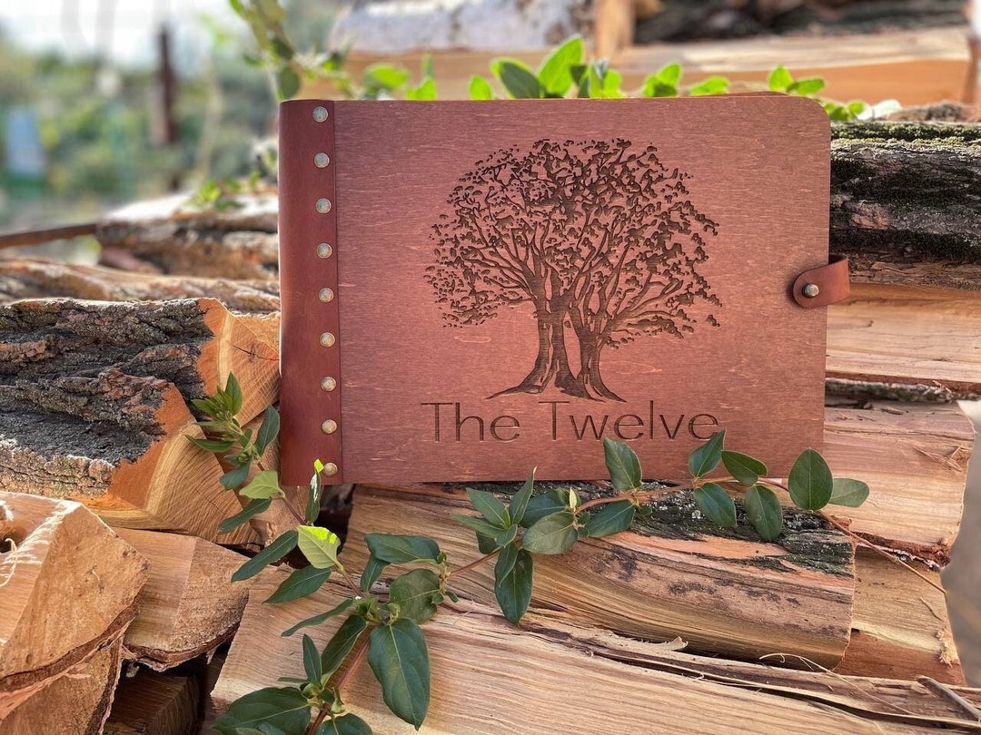 Hotel Logo Guest Book, Personalised Holiday Home Guest Book, Wooden ...