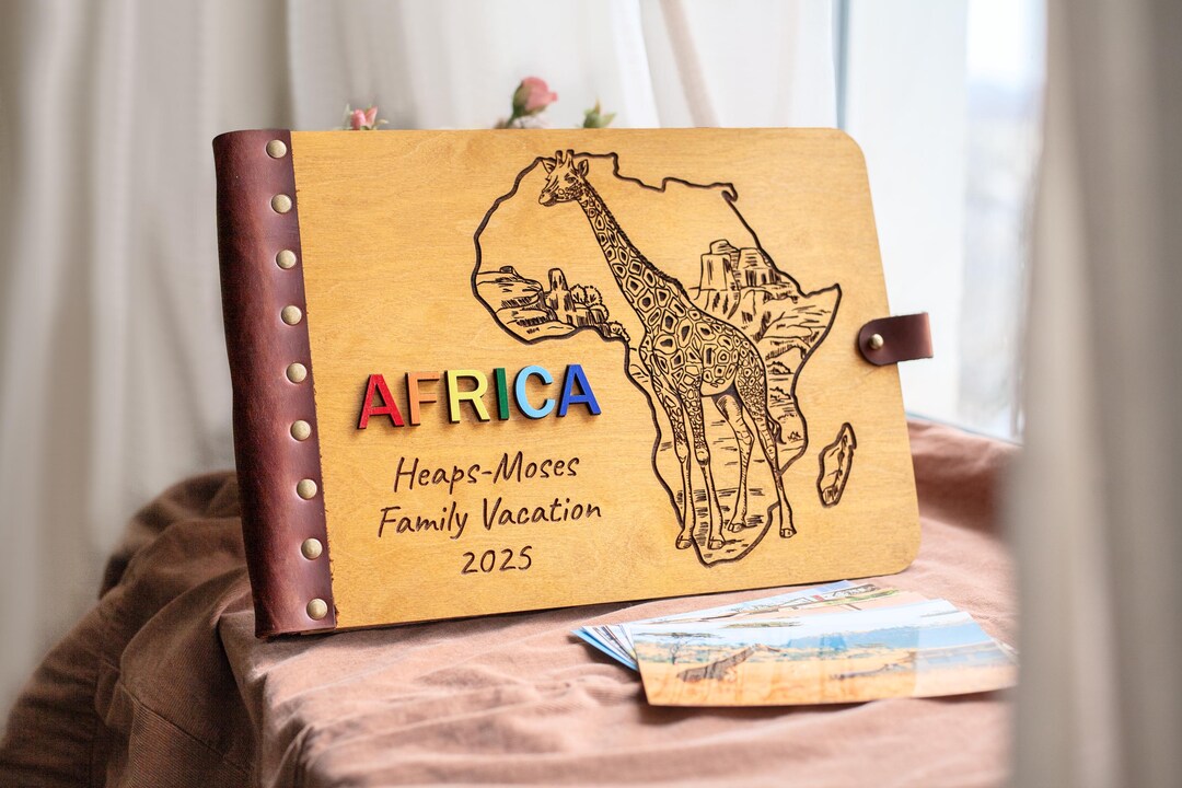 Africa Travel Memory Book With 3D AFRICA Text – Safari Keepsake for ...