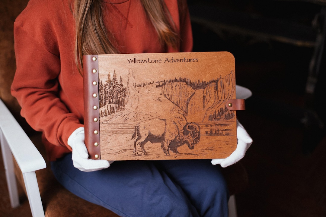 Yellowstone National Park Adventure Book, USA Park Sign, Yellowstone ...