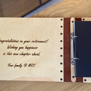 Happy Retirement Guest Book Wooden Retirement Party Keepsake Memory ...