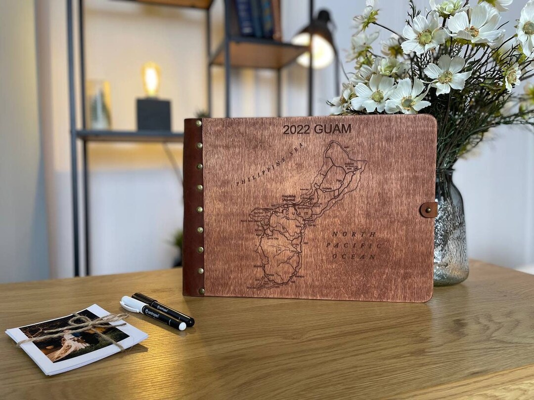 Guam Map Adventure Book Travel Guam Map Photo Album Our Adventure Book ...
