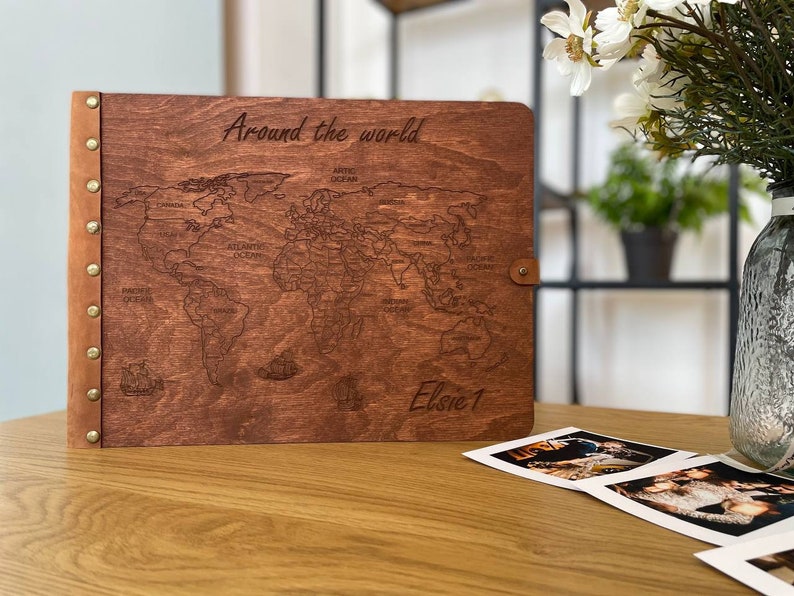 World Map Photo Album Our Adventure Book Travel Photo Album - Etsy