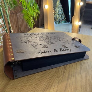 Extra Large Adventure Photo Album, World Map Adventure Book for 500 ...