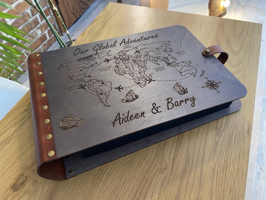 Extra Large Adventure Photo Album, World Map Adventure Book for 500 ...