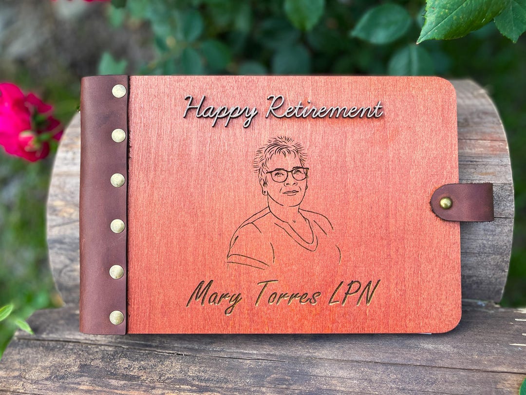 Personalized Retirement Guest Book + Custom Made Line Art From Your ...