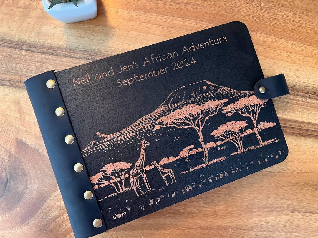 African Landscape Adventure Book, Safaris and Giraffes Travel Journal ...