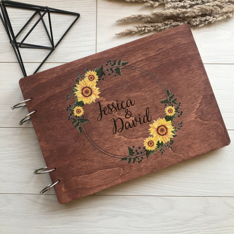 Sunflower Guest Book - Etsy
