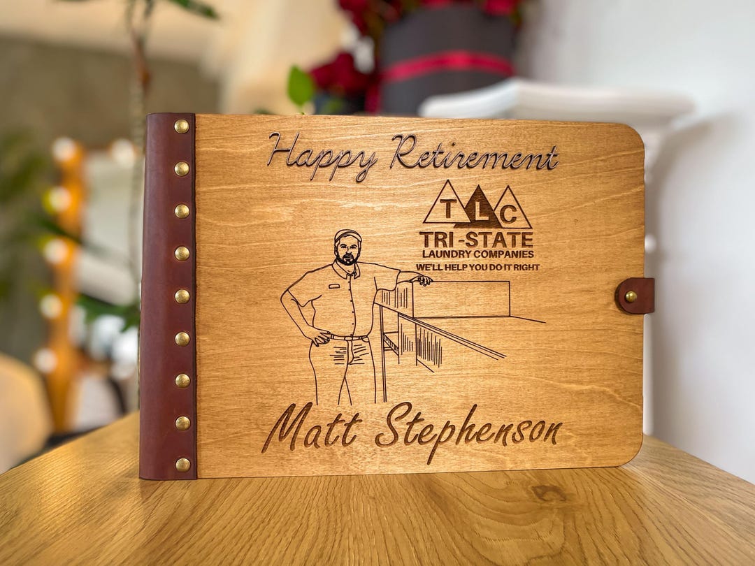 Personalized Retirement Guest Book + Custom Made Line Art From Your ...