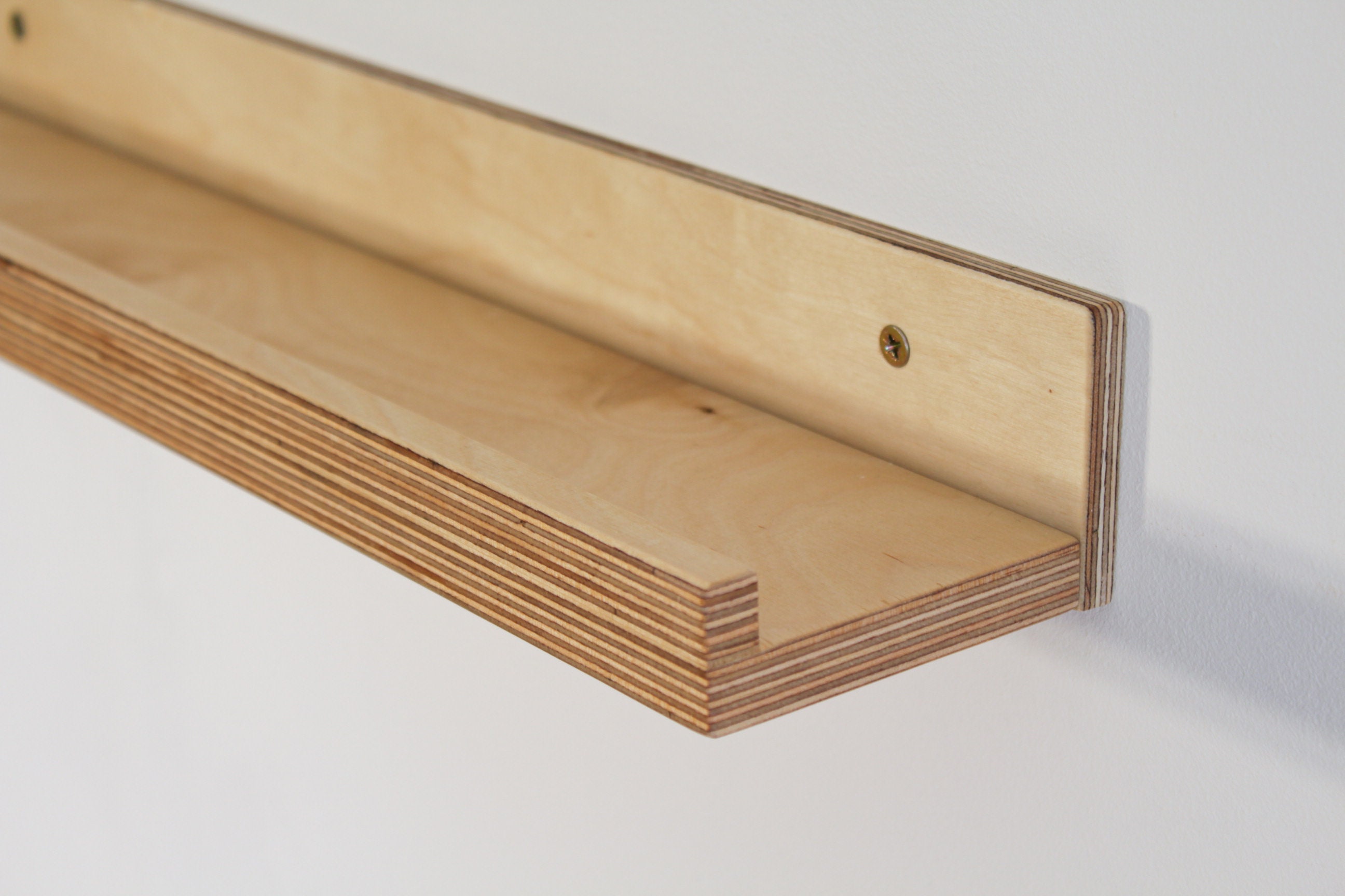 Plywood Picture Shelf Wall Display Shelf Art Rail Floating - Etsy