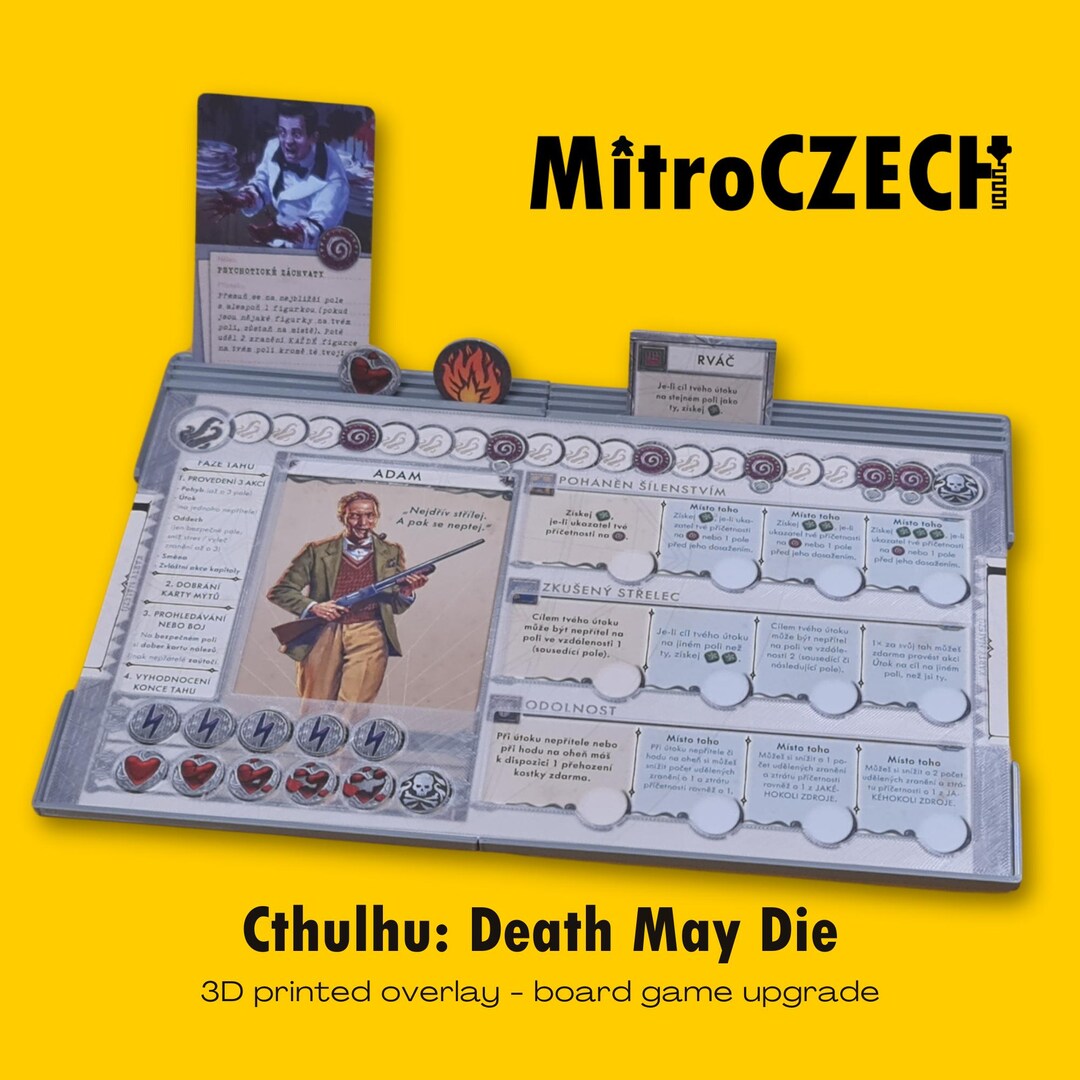Cthulhu: Death May Die Overlay - 3D Printed Upgrade for Your Board Game ...