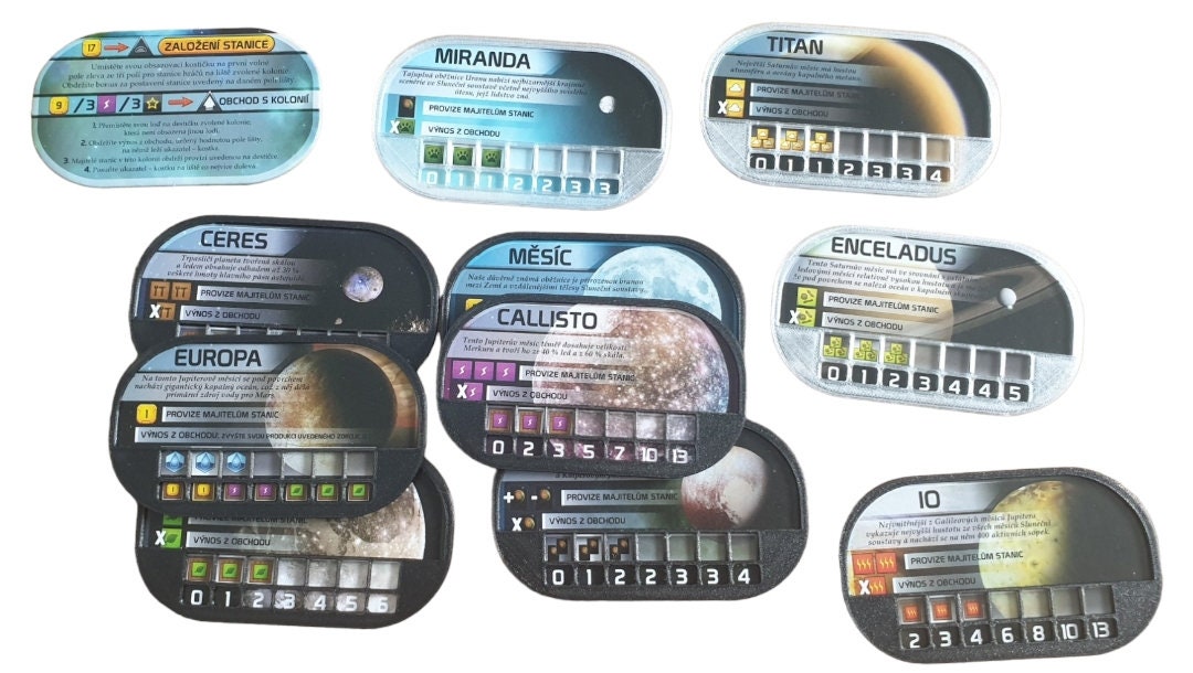 Terraforming Mars - Overlays for Colony Tiles, Set of 3D Printed Covers ...