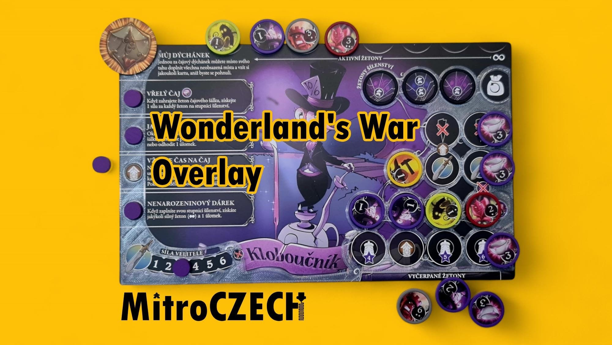 Wonderland's War overlay - 3D printed upgrade for your board game