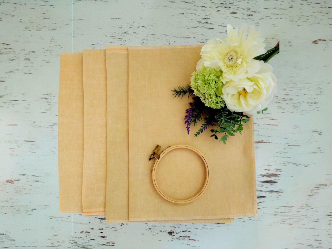 36ct | Basic Beige | Hand-dyed Zweigart Linen | 18×25” | Cross Stitch ...