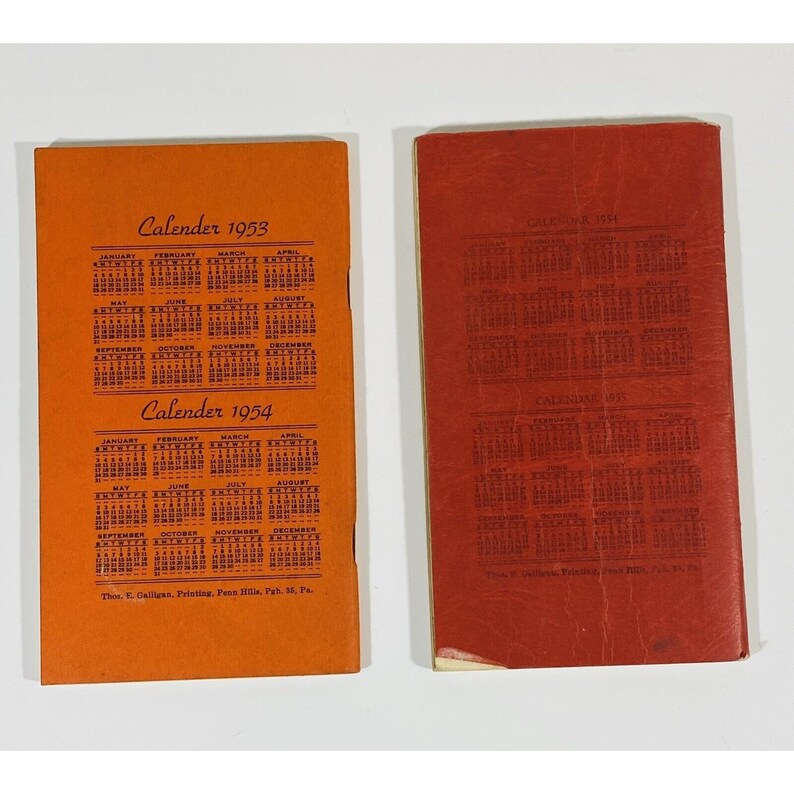 Penn High School Pittsburgh Student Handbooks 1953-54 & 1954-55 Hymns ...