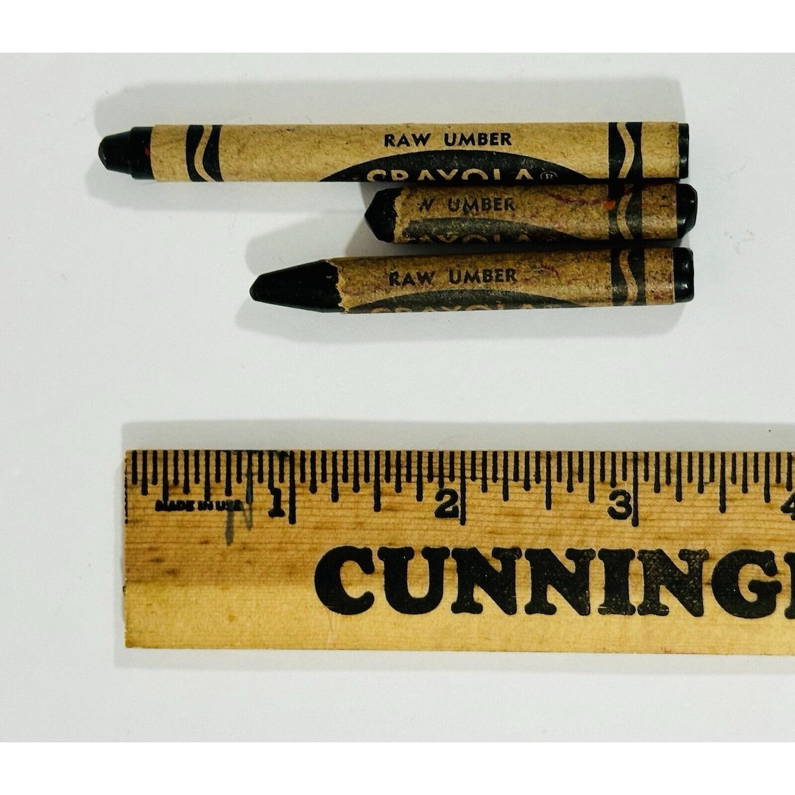 Binney & Smith Vintage Old Crayola Crayons Raw Umber Color Set 3 Art ...