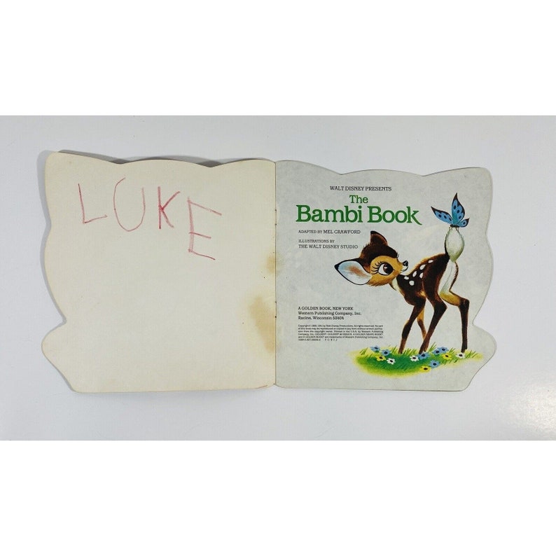 The Bambi Book 1968 A Golden Shape Book Walt Disney Studio Deer Forest ...
