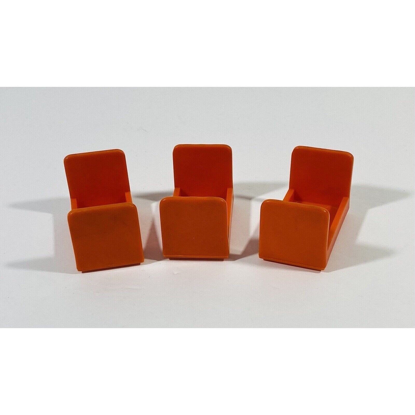 Vintage Playskool Square People Toys 1970s Plastic Orange Bench Couch ...