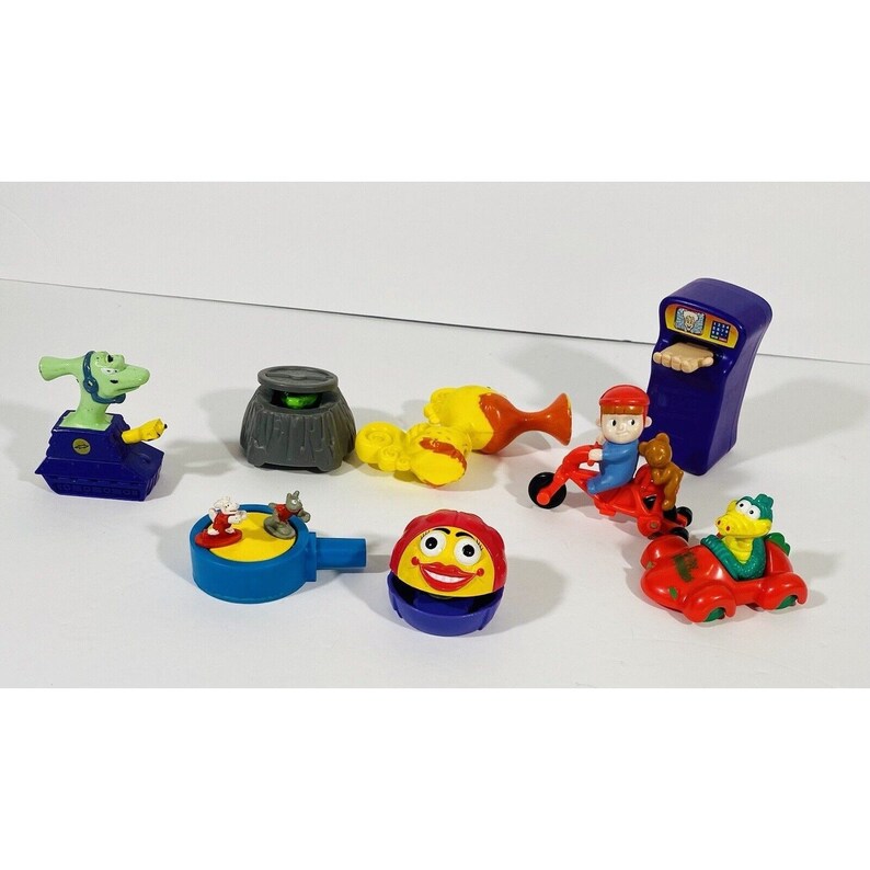Hardees Kids Meal Toys Lot of 8 American Burger Chain Fast Food 1990s ...