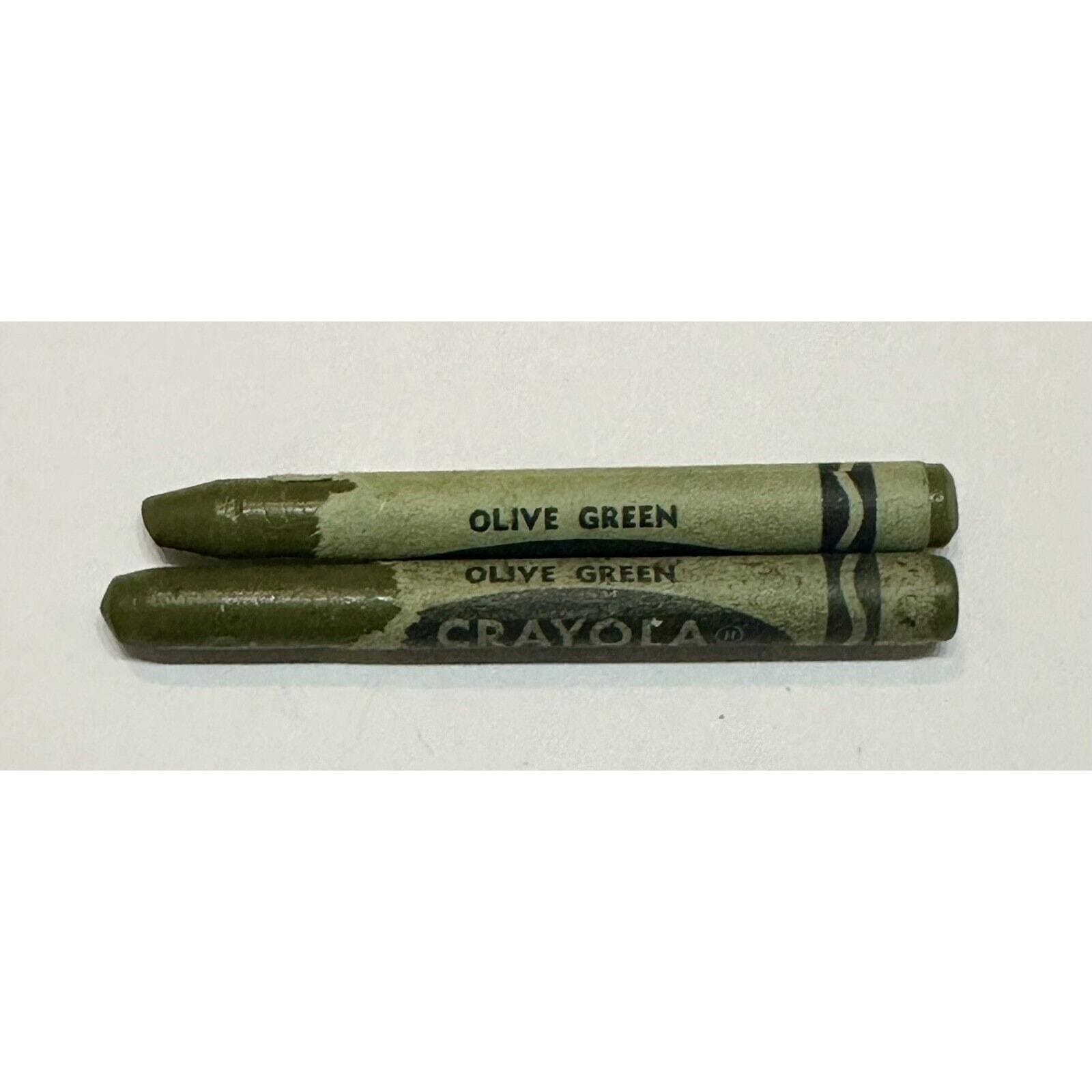 Binney & Smith Vintage Old Crayola Crayons Olive Green Color Set 2 Art ...