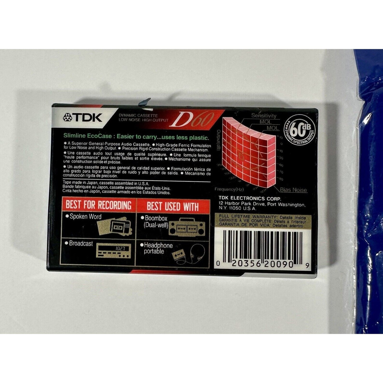TDK D60 Blank Cassette Tape Ieci/type I High Output Sealed + 2 Realtech ...