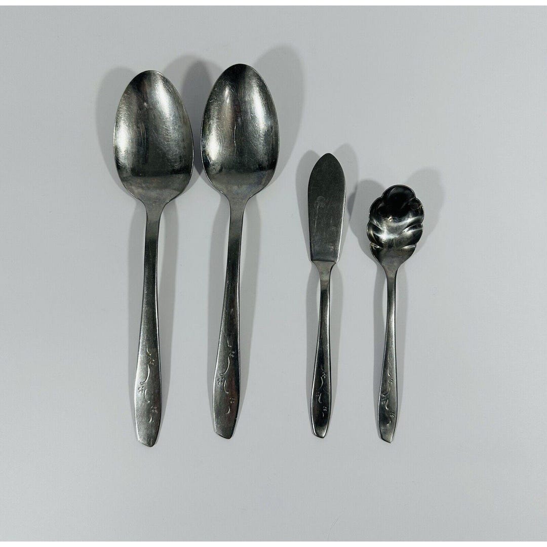 Silco Stainless Mardi Gras 4 Piece Serving Set Stainless Steel 1960s ...