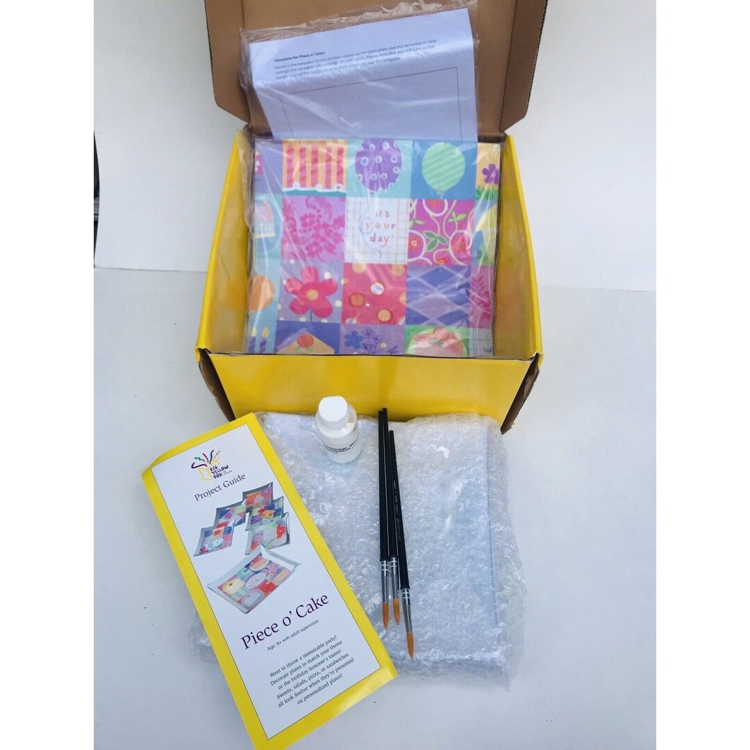 Crayola Big Yellow Box Kids Craft Project Kit Piece O Cake 8 Complete ...