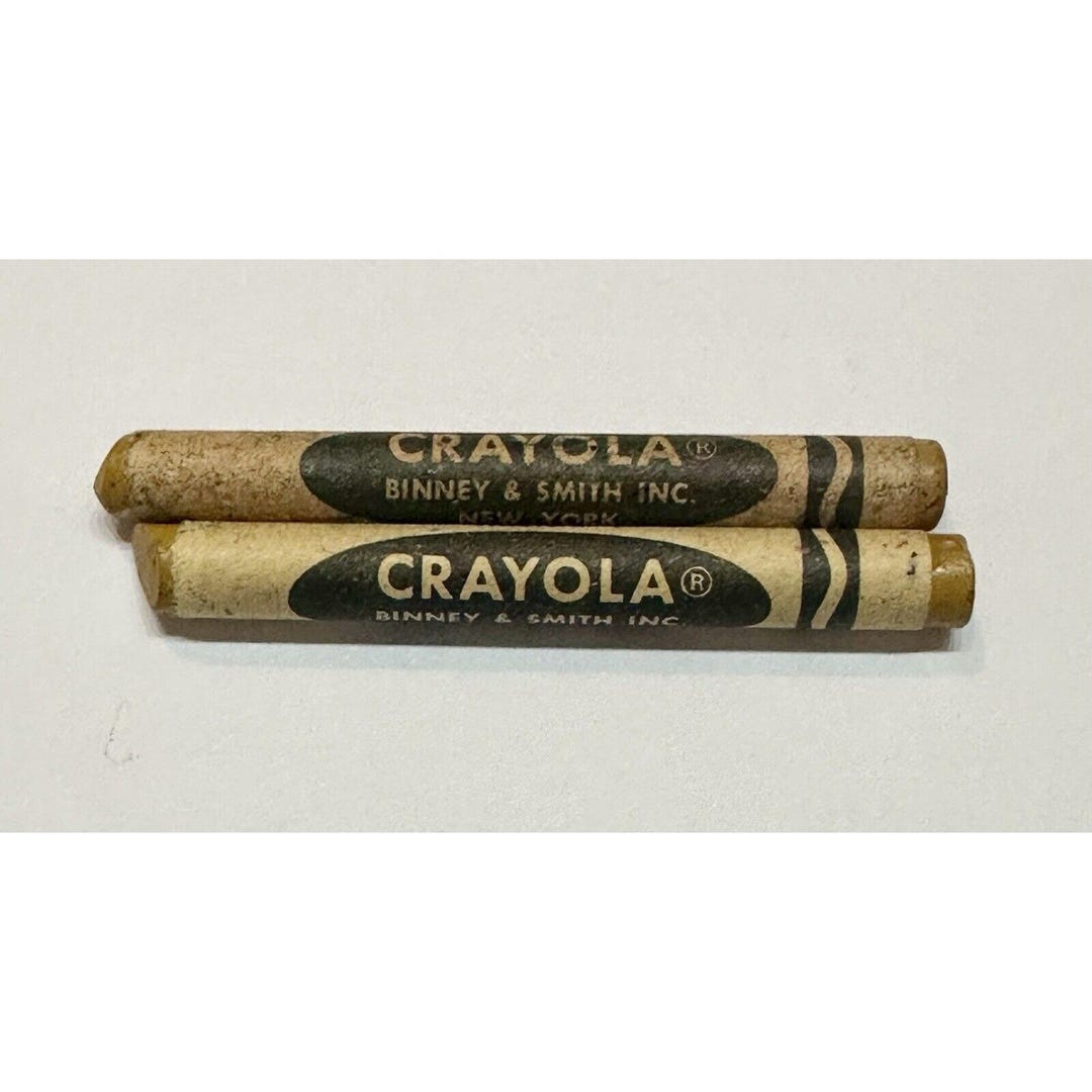 Binney & Smith Vintage Old Crayola Crayons Maize Color Set of 3 Art ...