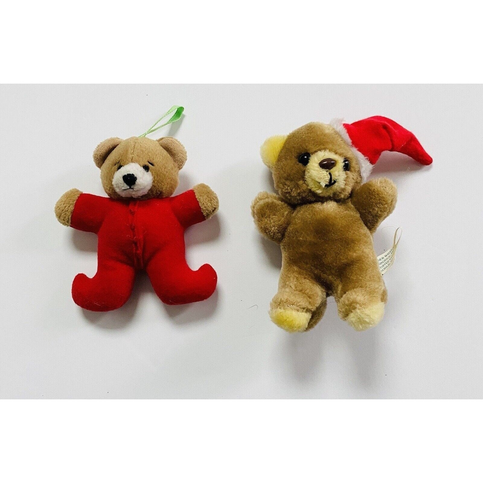 Christmas Mini Plush Bears Ornament Stuffed Animal Holiday Decoration ...