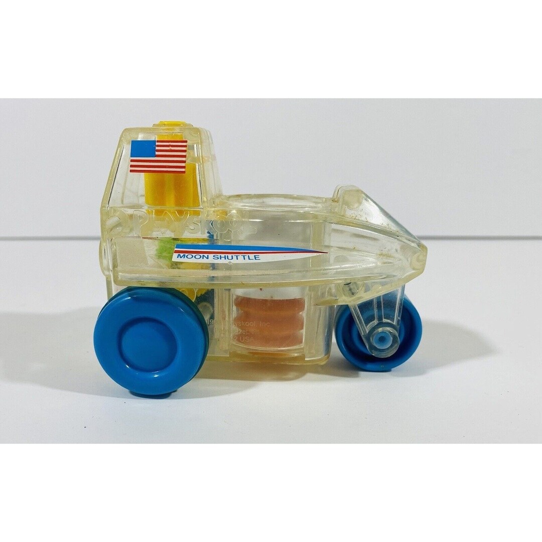 Playskool Go Go Gears Moon Shuttle Vehicle Clear Working Gears Vintage ...
