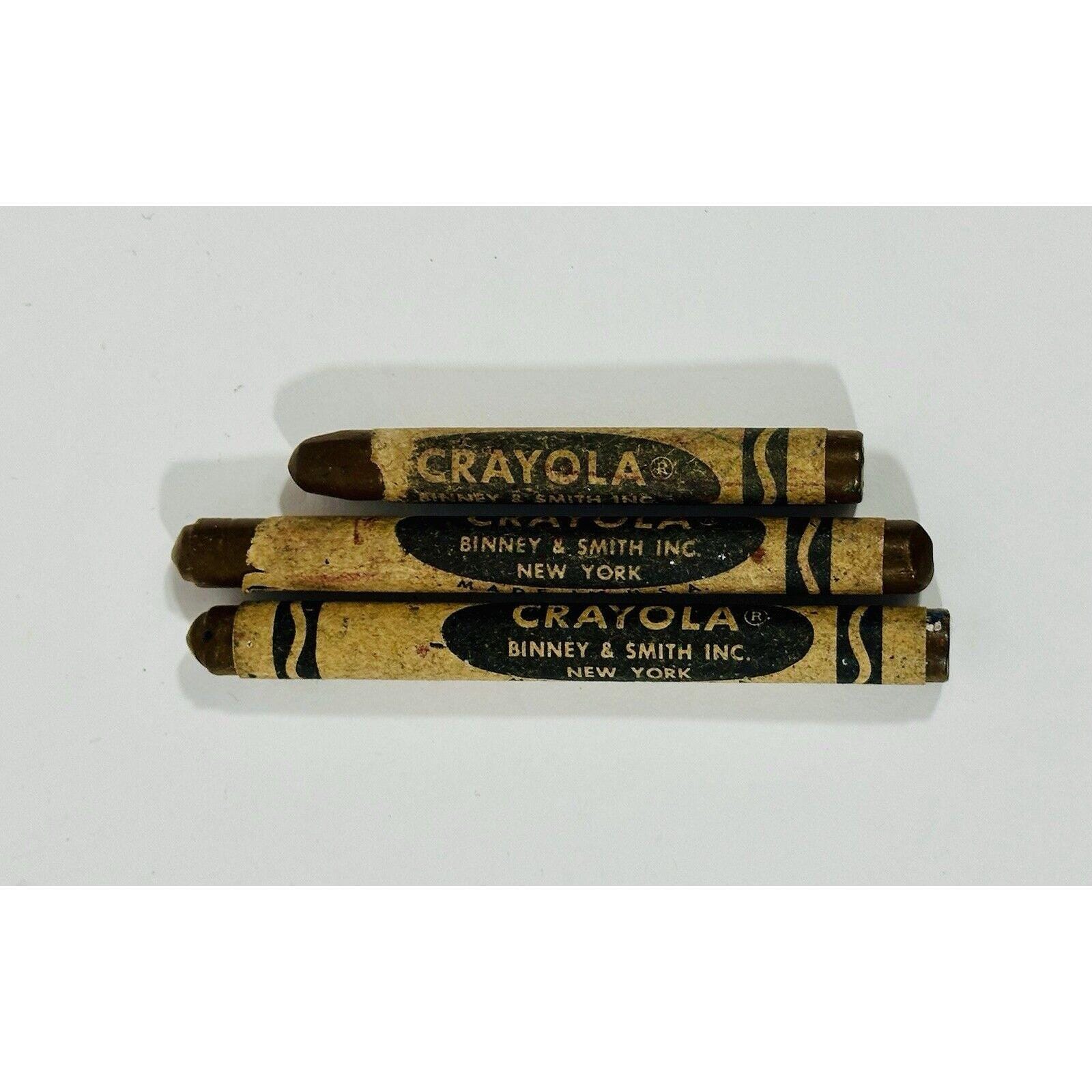 Binney & Smith Vintage Old Crayola Crayons Raw Sienna Color Set 3 Art ...