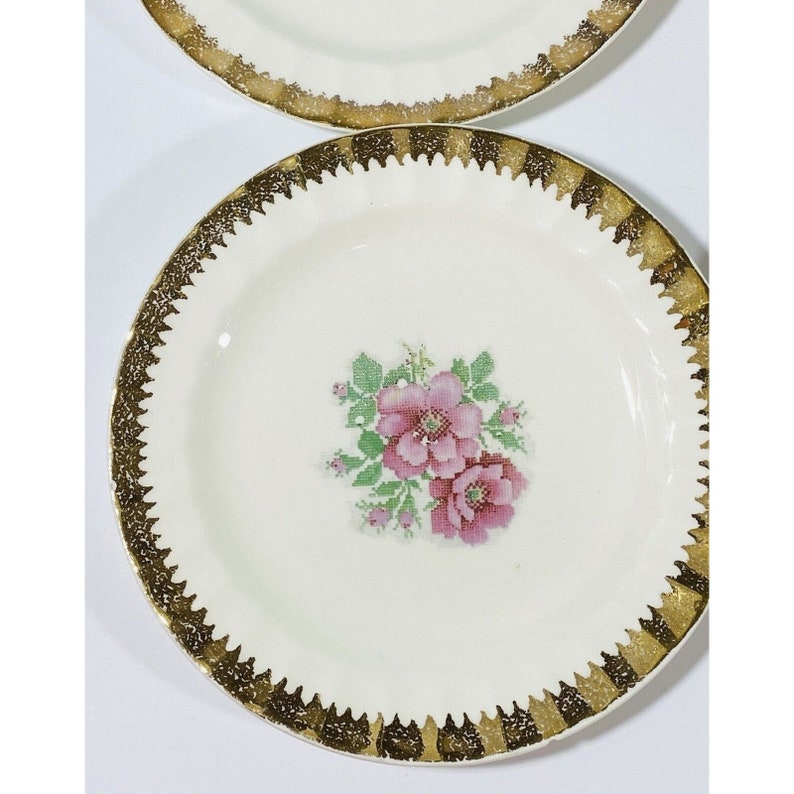 Cronin China Co Bread & Butter Plates Set of 6 Floral Pattern COI162 ...