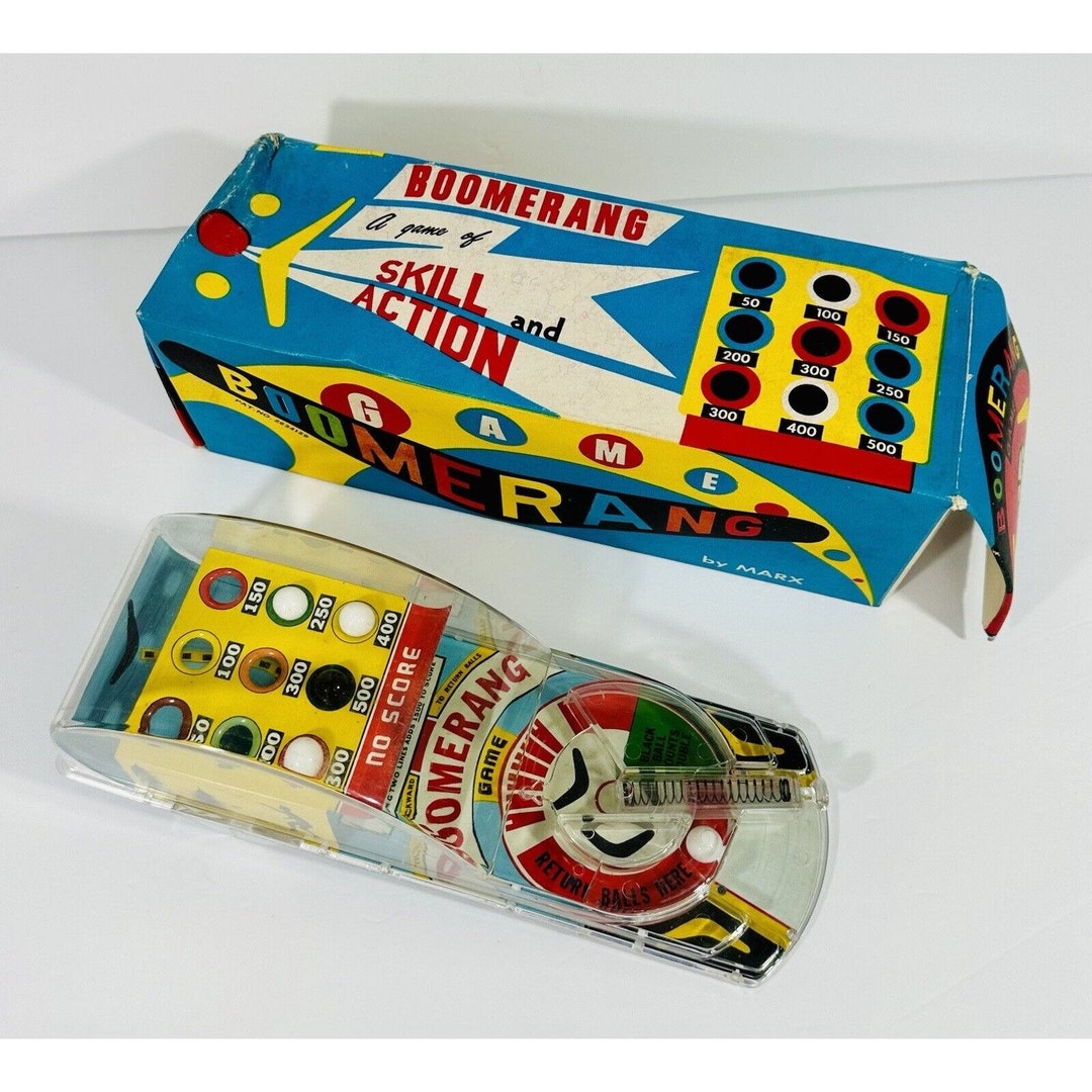 Marx Toys Boomerang Game of Skill and Action Original Box Pinball Type ...