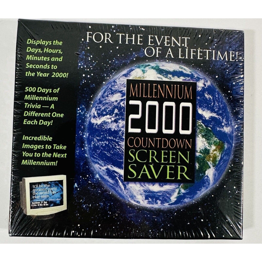 Millennium 2000 Countdown Screen Saver CD for Windows PC History New ...