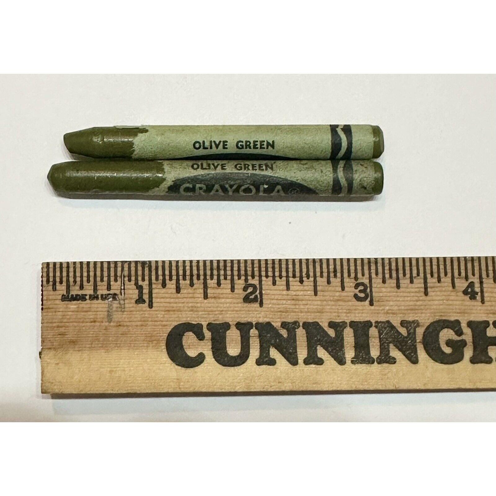 Binney & Smith Vintage Old Crayola Crayons Olive Green Color Set 2 Art ...