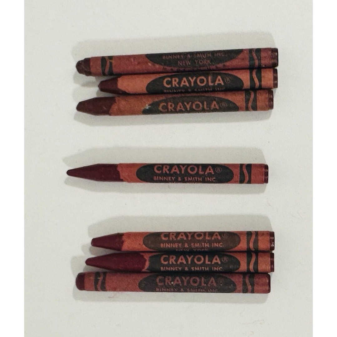 Binney & Smith Vintage Old Crayola Crayons Reds Color Set 7 Art Drawing ...