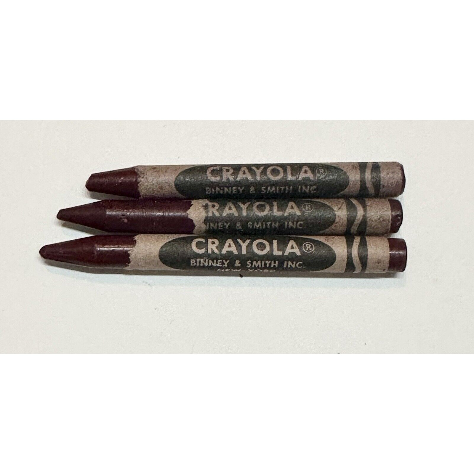 Binney & Smith Vintage Old Crayola Crayons Mulberry Color Set of 3 Art ...