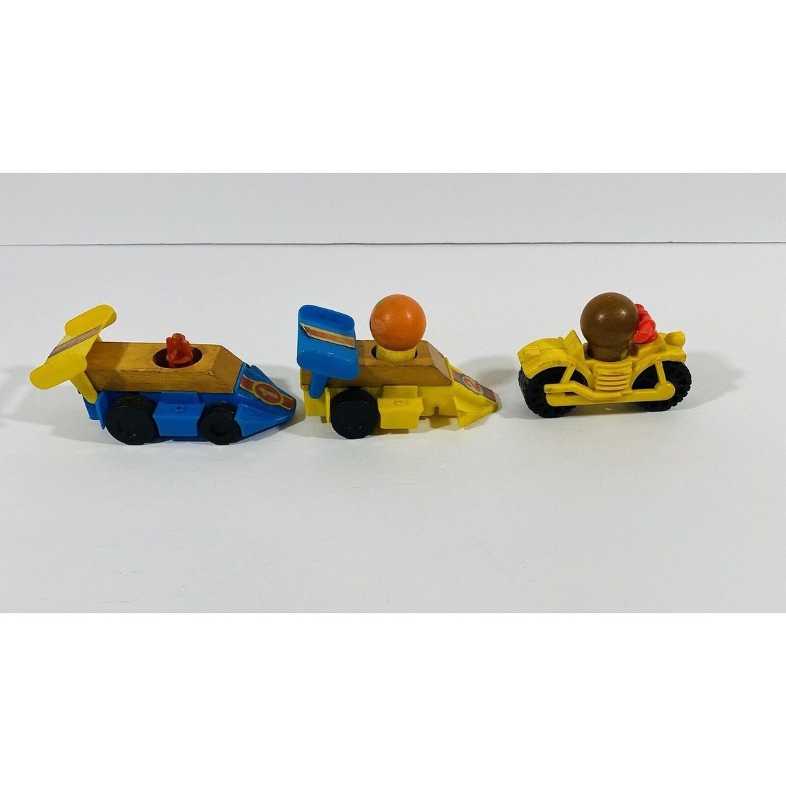 1974 Mattel Putt Putt Speedway Race Wind up Cars + Fisher Price LP ...