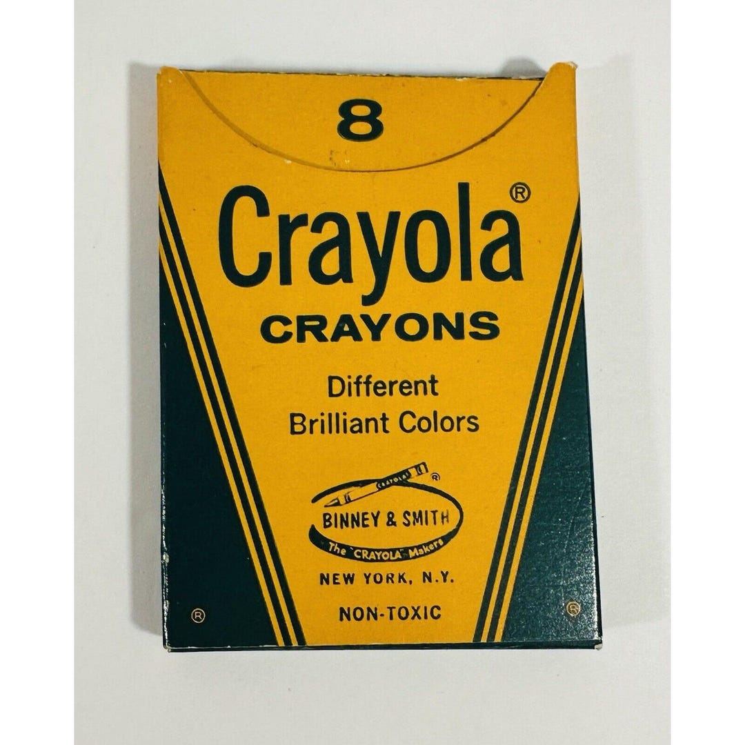 Binney & Smith Crayola Crayons No 8 Used Original Box Vintage Colors ...