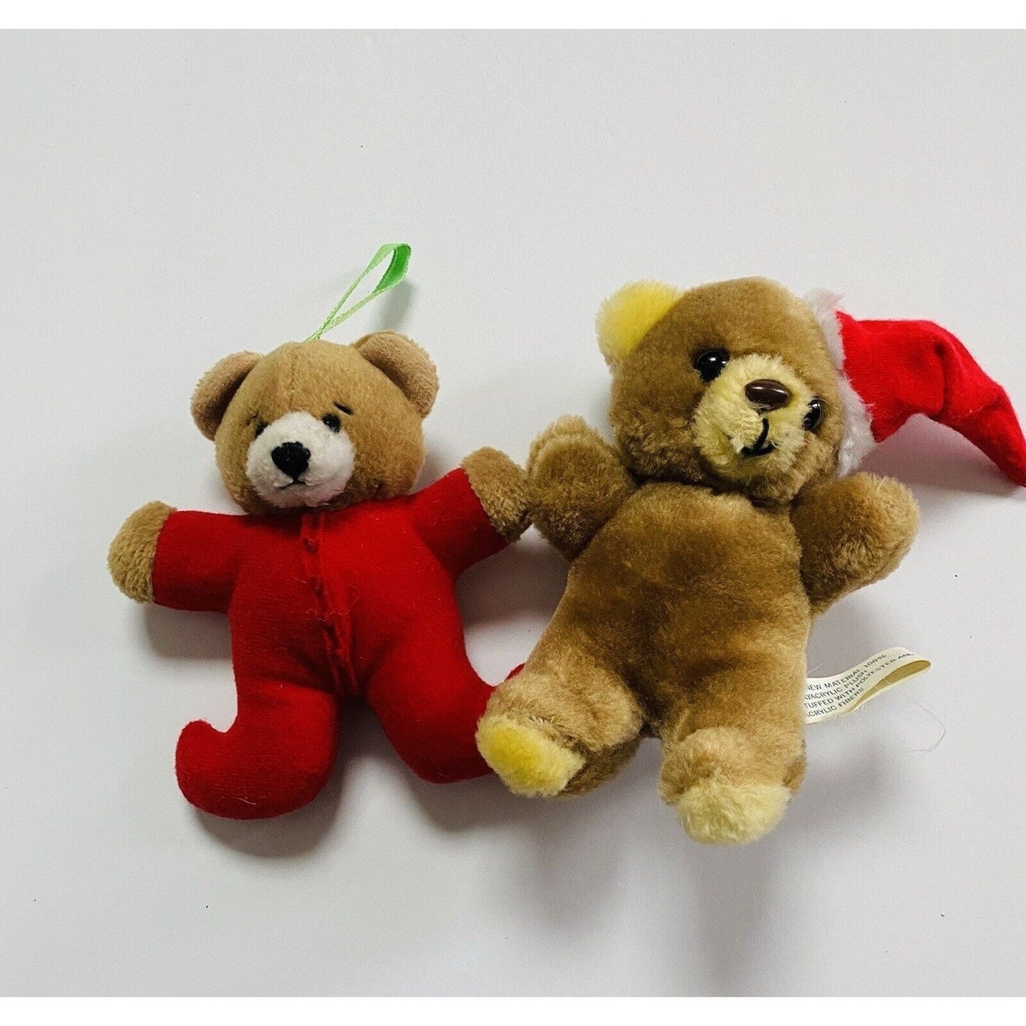 Christmas Mini Plush Bears Ornament Stuffed Animal Holiday Decoration ...