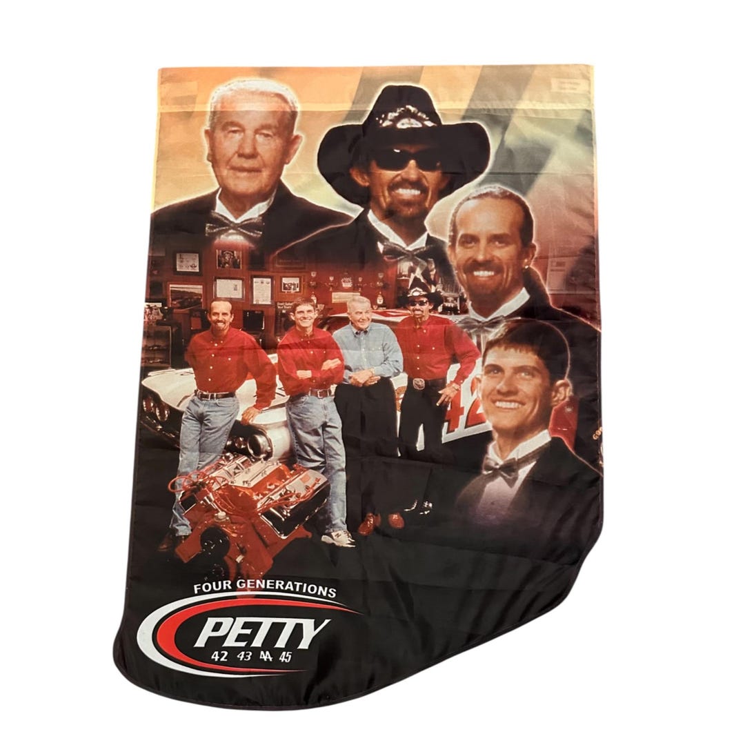 Richard Petty NASCAR Racing Family Four Generations Flag Wall Hanging ...