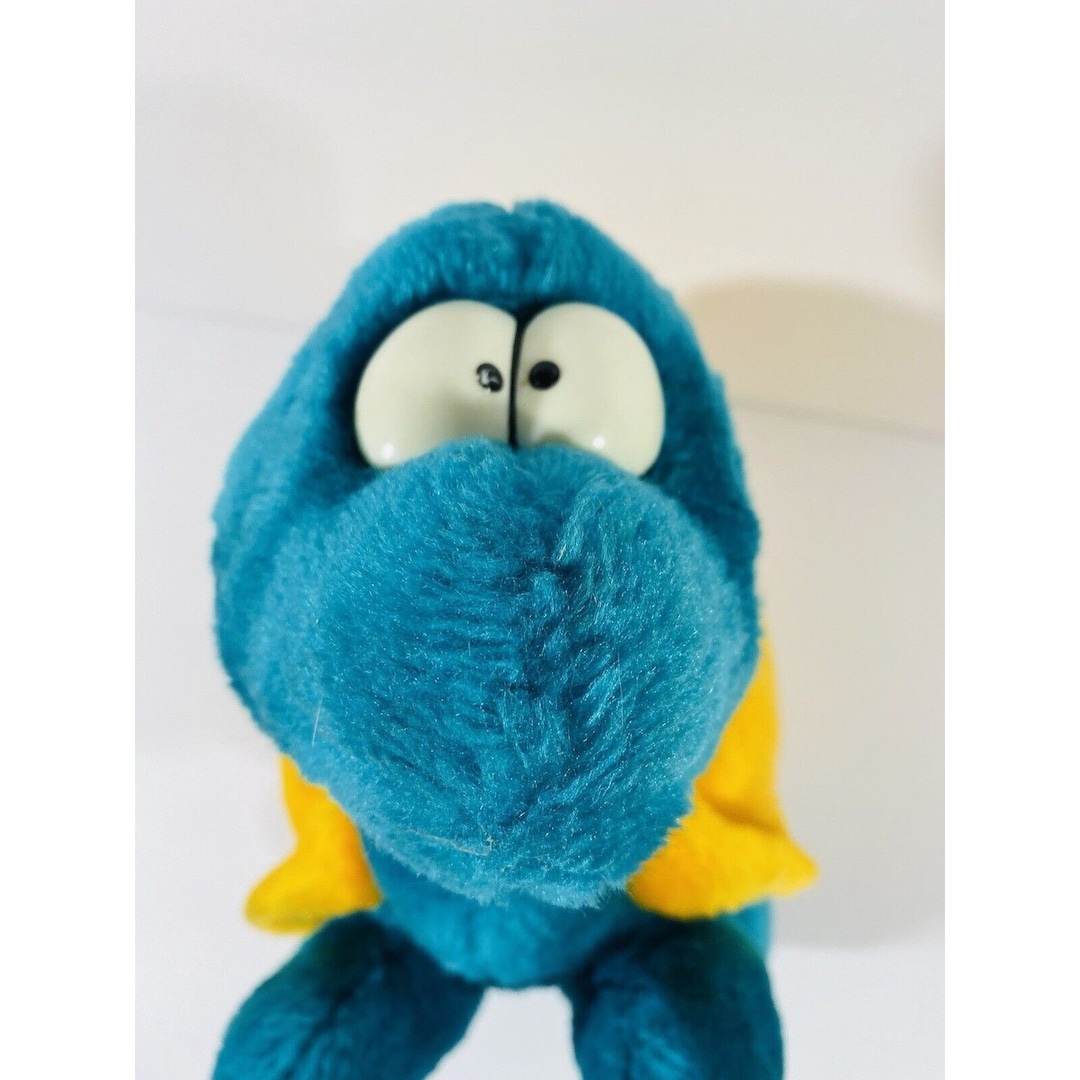 Vintage 24K Animal Crackers Cartoon Turtle Teal Yellow Plush Stuffed ...