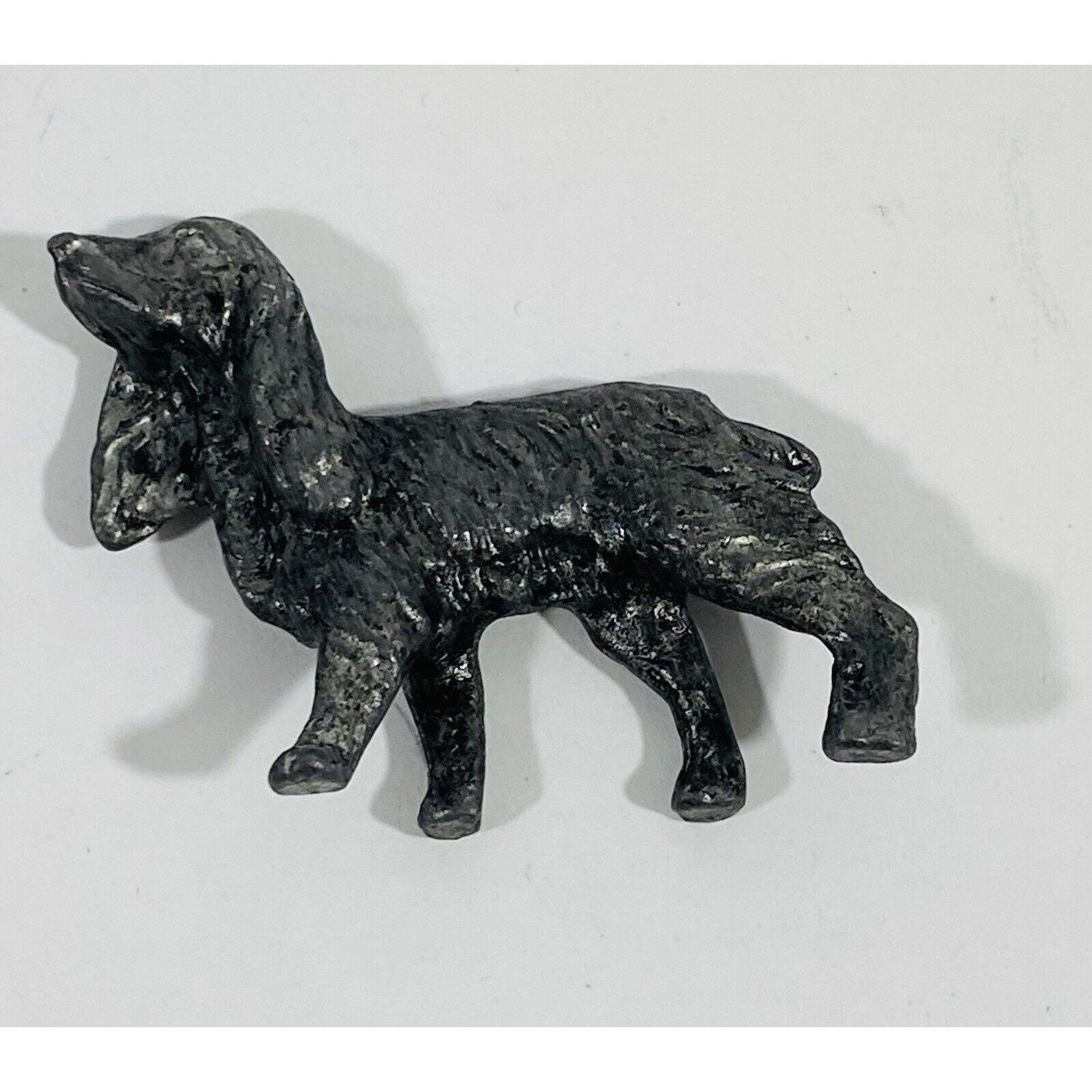 Vintage Miniature Pewter Animals Figurines Seal Squirrel Kitten Cat Dog ...