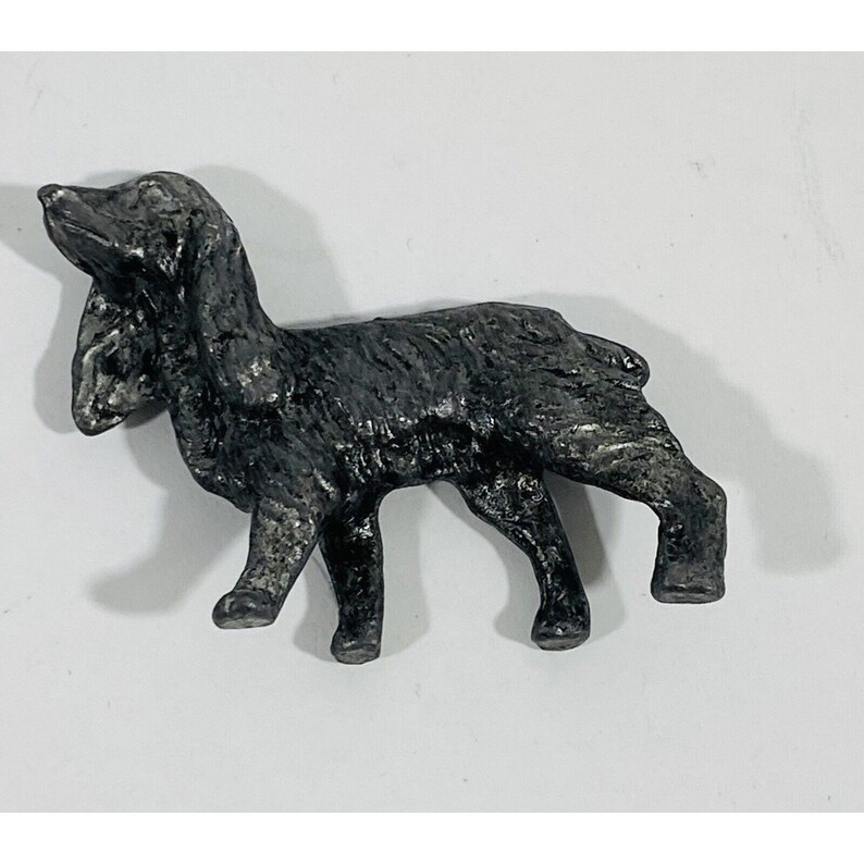 Vintage Miniature Pewter Animals Figurines Seal Squirrel Kitten Cat Dog ...