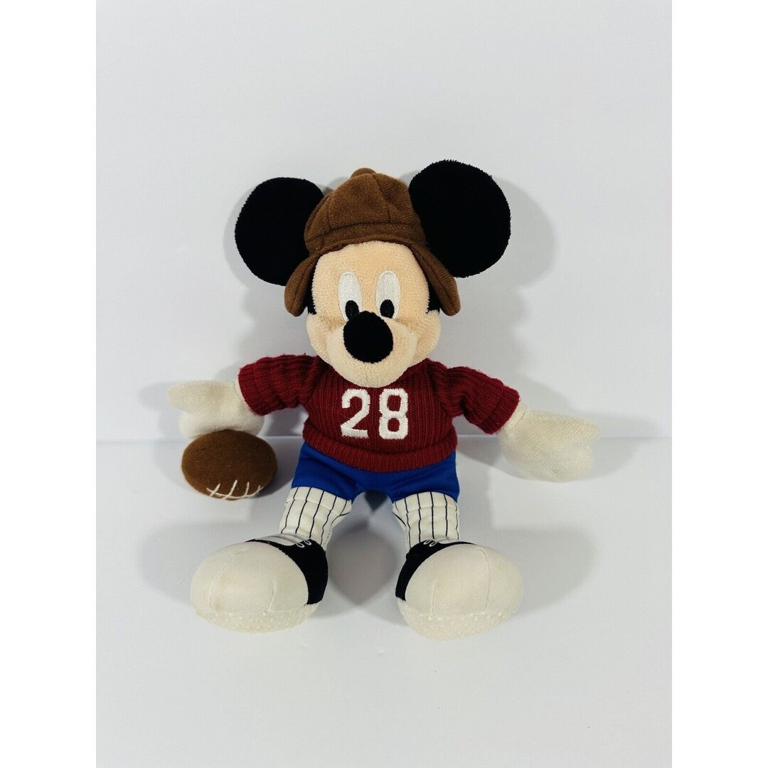 Mickey Mouse Football Player Plush 28 Disney Store 10 Sports Stuffed ...